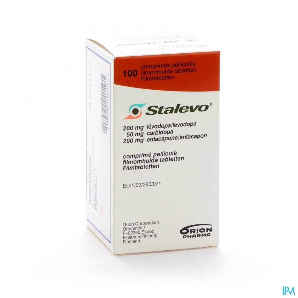 Stalevo 200mg/50,0mg/200mg Filmomh Tabl 100 Fles | Apotheek Vanderhaegen