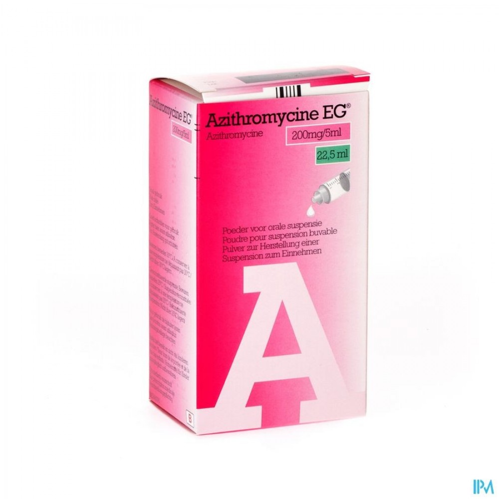 Azithromycine 200Mg/5Ml EG Poeder Or Susp 22,5 Ml | Apotheek Vanderhaegen
