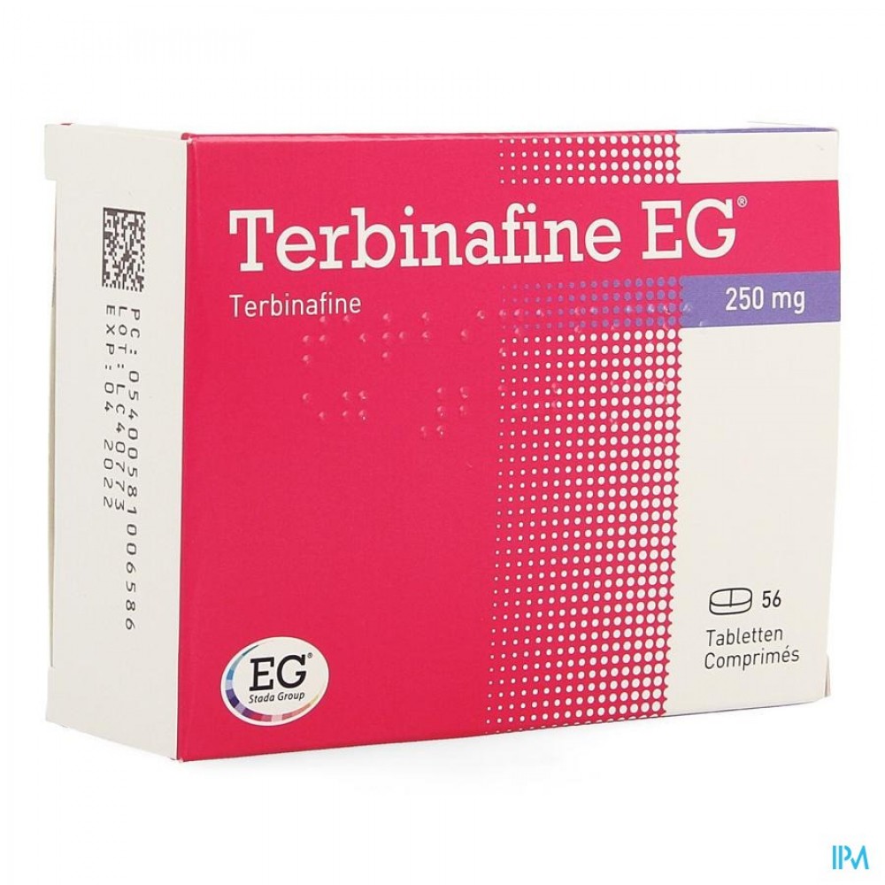 Terbinafine EG 250 Mg EG Tabl 56 X 250 Mg | Apotheek Vanderhaegen