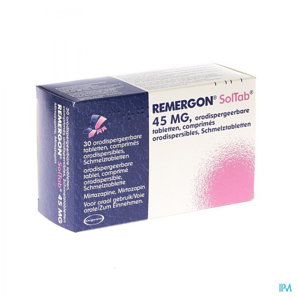 Remergon Sol Tabl 45mg Comp 30 X 45mg | Apotheek Vanderhaegen
