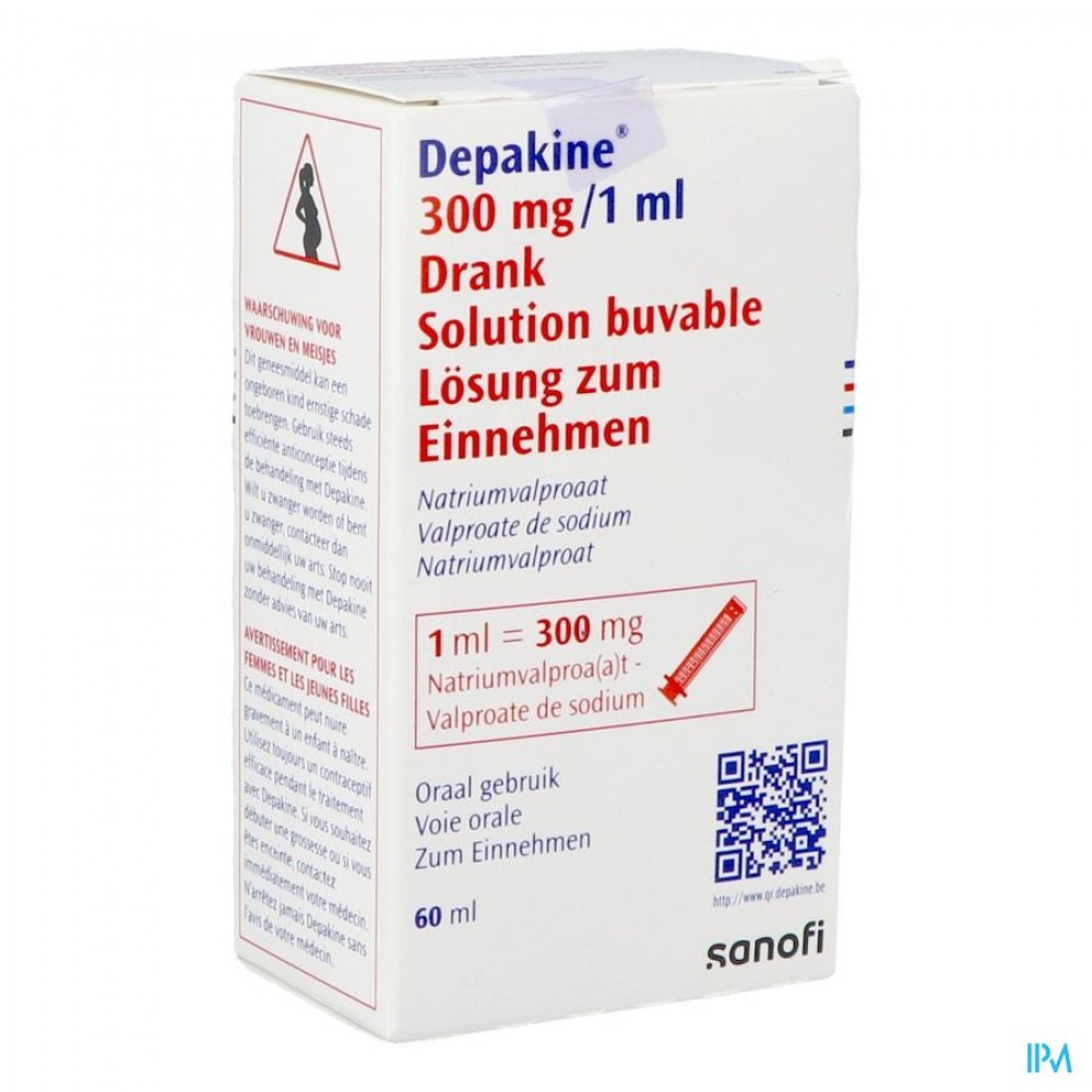 Depakine Sol Buv 1x60ml 300mg/1ml | Apotheek Vanderhaegen