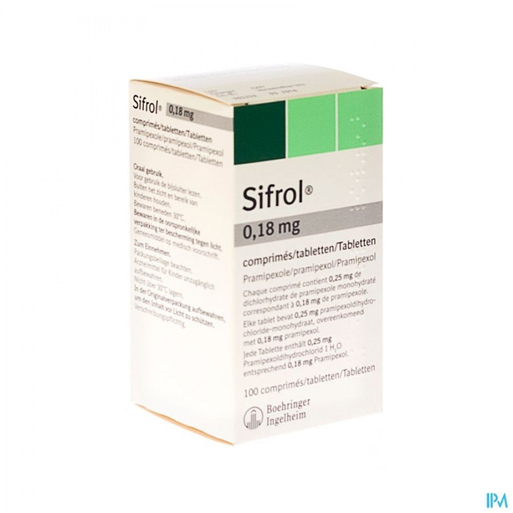 Sifrol Comp Sec 100 X 0,18mg | Apotheek Vanderhaegen