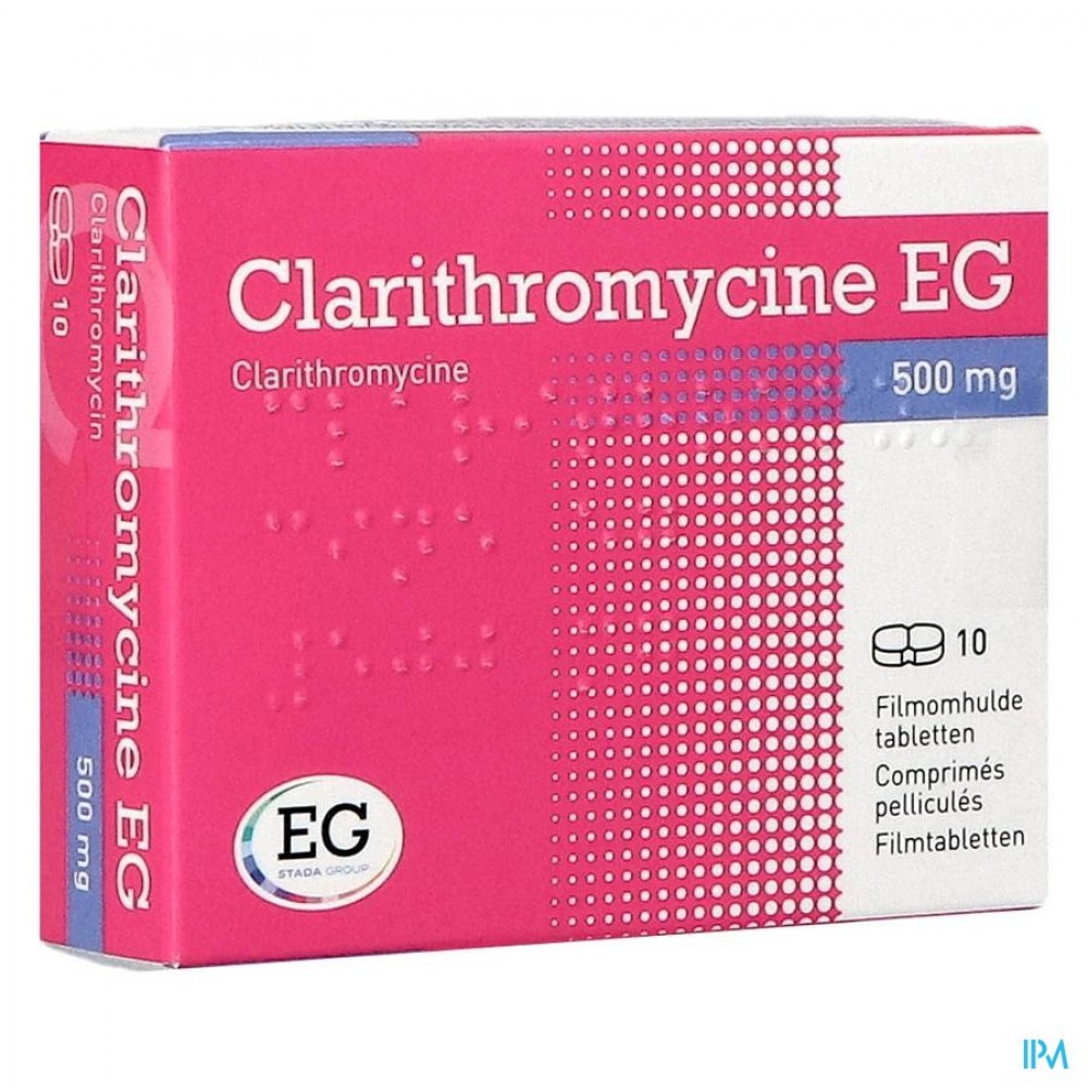 Clarithromycine EG Tabl 10X500Mg | Apotheek Vanderhaegen