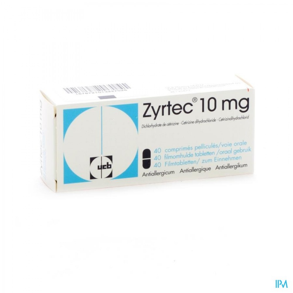 Zyrtec 10mg filmomh. tabl. (40) | Apotheek Vanderhaegen