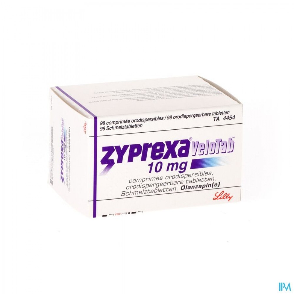 Zyprexa Velotab 10mg Comp Orodisp 98 X 10mg | Apotheek Vanderhaegen