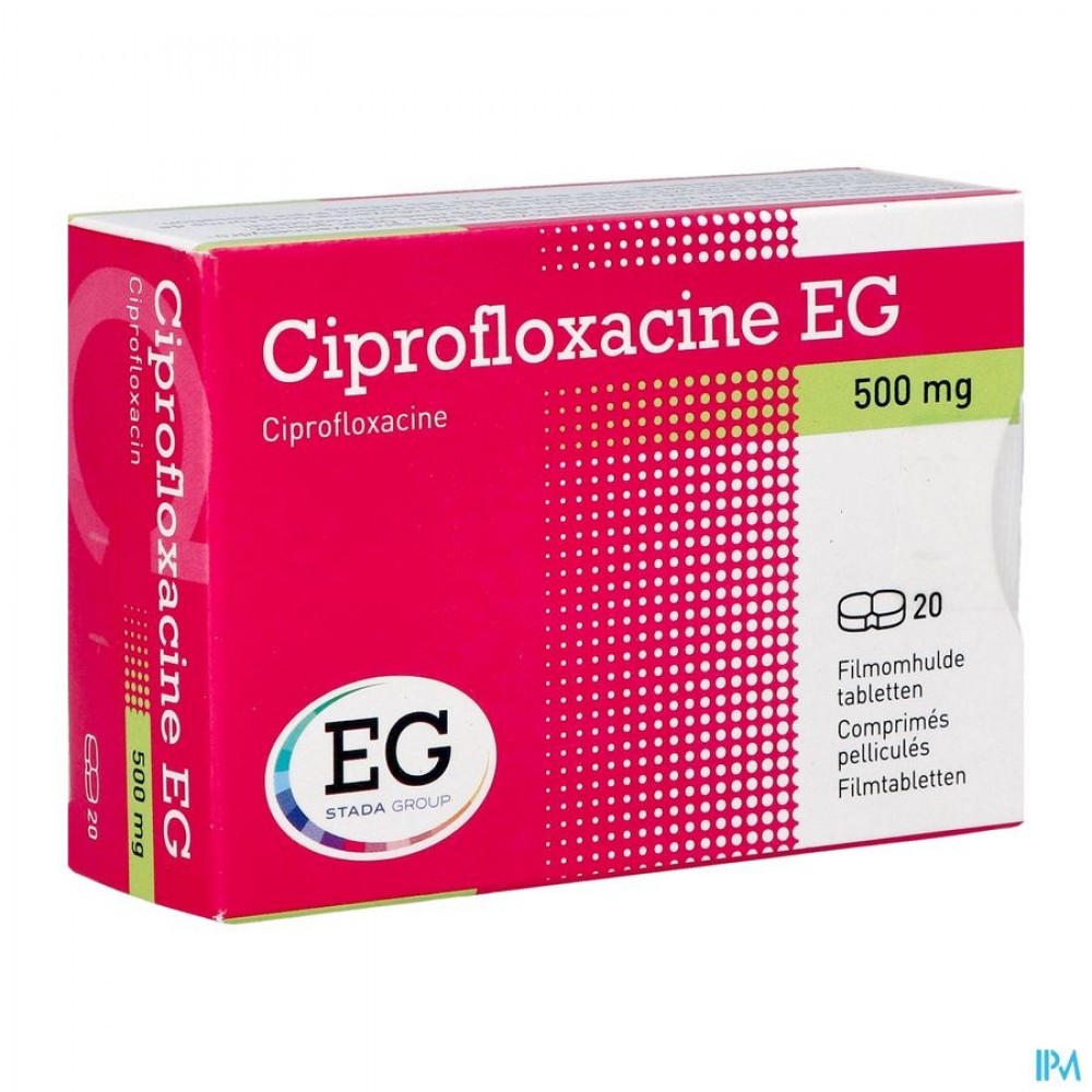 Ciprofloxacine EG 500Mg Tabl 20X500Mg | Apotheek Vanderhaegen