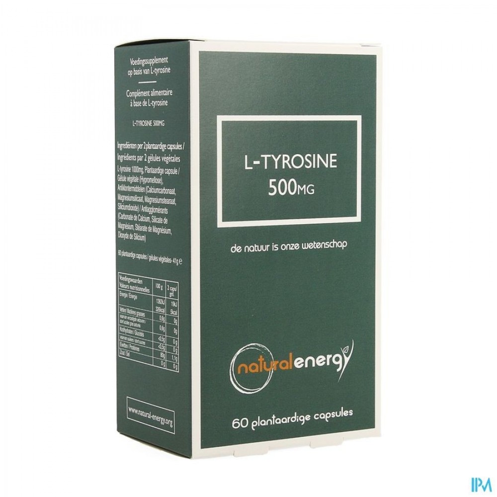 l-tyrosine 500mg Caps 60 Natural Energy Labophar | Apotheek Vanderhaegen