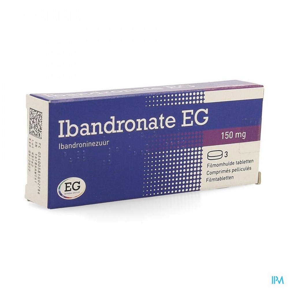 Ibandronaat EG 150 Mg Filmomh Tabl 3 X 150 Mg | Apotheek Vanderhaegen