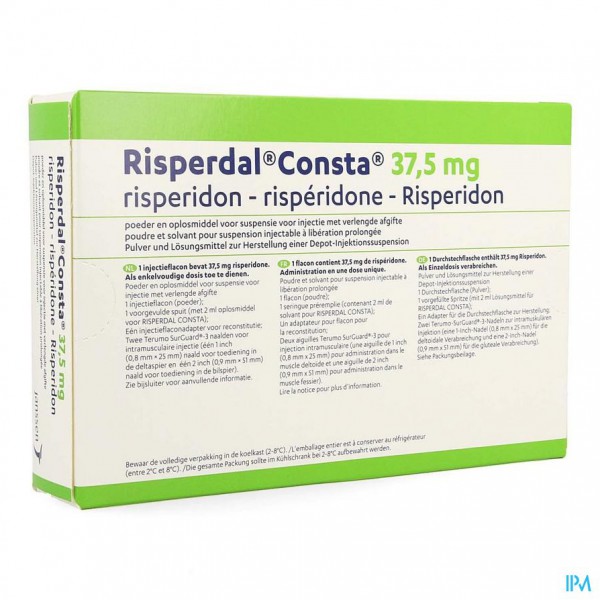 Risperdal Consta 37,5mg Fl Im 1x37,5mg/2ml+solv | Apotheek Vanderhaegen
