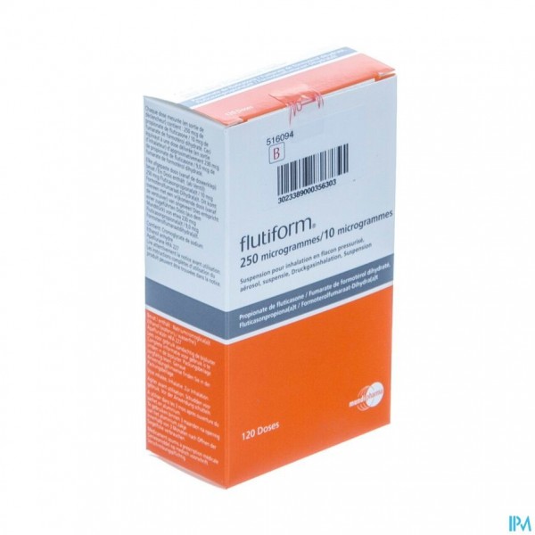 Flutiform 250 Mcg/10mcg Aerosol Suspensie | Apotheek Vanderhaegen