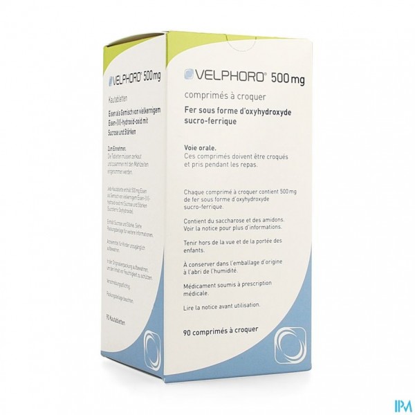 Velphoro 500mg Kauwtabletten 90 | Apotheek Vanderhaegen